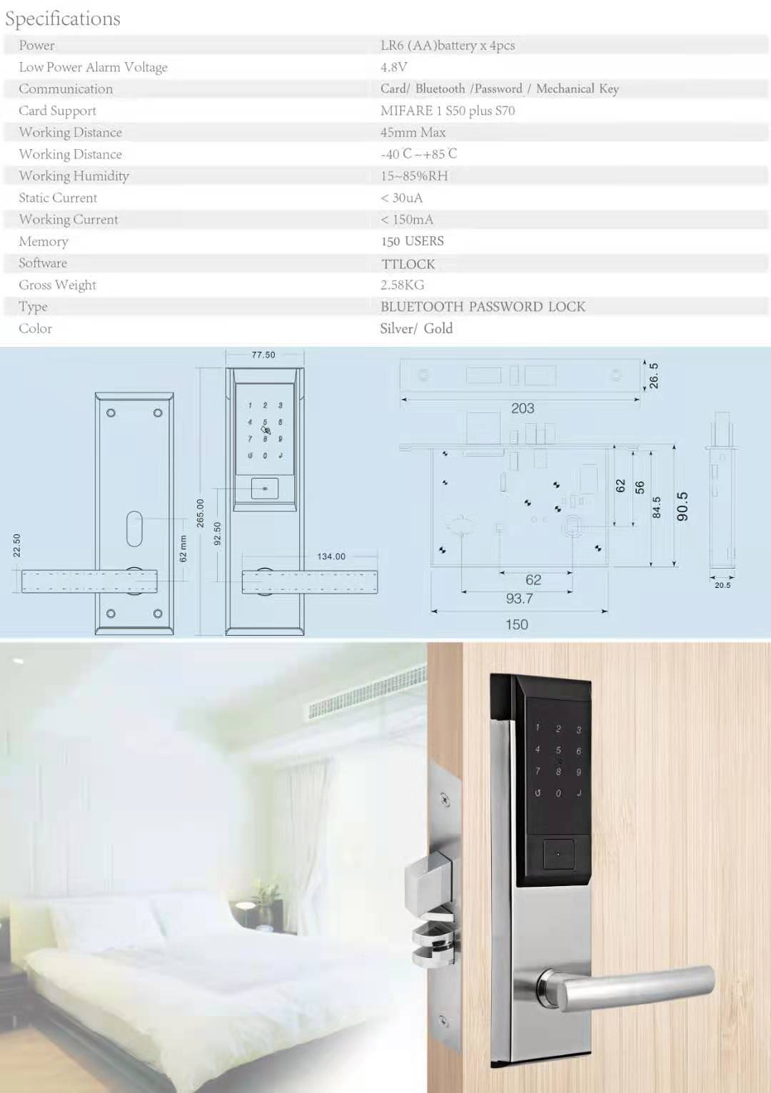 bluetooth hotel locks - Smart hotel management system From Deluns